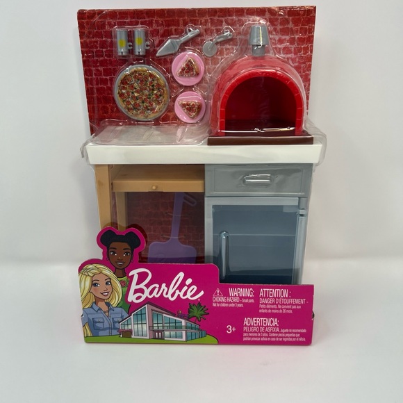 Barbie | Toys | Barbie Outdoor Pizza Oven Furniture Set With Barbie ...